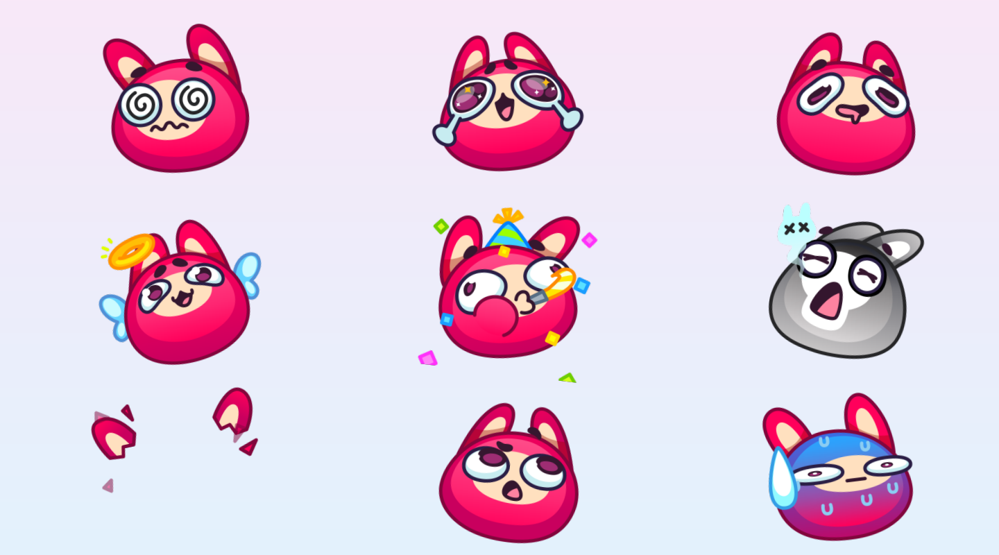 Rabbit Emoji - - стикеры для Телеграм